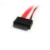 Startech.Com 20in Slimline SATA to SATA w/ LP4 Power Cable Adapter ...