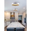 Bromi Design Lynch White and Gold Flush Mount Ceiling Light B4106G | Zoro