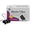 Charles Leonard Binder Clips, Large, 1" Capacity, Black/Silver, 12 Per ...