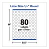 Avery Printable Self-Adhesive Permanent ID Labels, 3/4" dia, Clear ...