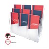 Deflecto Document Organizer, 6 Divider, 3 Tier, Clr 47631 | Zoro