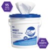 Kimtech Dry Wipe Roll, White, Bucket, Hydroknit, 60 Wipes, 12 in x 12 1 ...