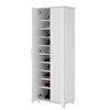 Manhattan Comfort Moble Shoe Closet, 10 Shelves, White 56AMC6 | Zoro