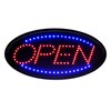 Alpine Industries LED Open Sign, Oval, 19" x 10" 497-01 | Zoro