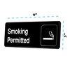 Alpine Industries Smoking Permitted Sign, 3"x9" ALPSGN-24 | Zoro