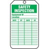 Panduit SAFETY TAGS, 10-MIL TAG, SAFETY INSPECTION (GRN/WHT, 5/PK, PK 5 ...