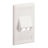 Panduit 2-PORT FLUSH MT UNLOADED, 1 GANG SLOPED ACCEPTS MINI-COM ...