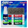 Expo Dry Erase Marker Set, Chisel Tip Black, Blue, Green, Red 80653 | Zoro