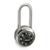 Master Lock Combination Padlock, Front, Black/Silver 1500LH | Zoro.com