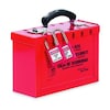 Master Lock Lockout Tagout Portable Group Lock Box, Steel, Hinged, 12 ...