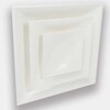 American Louver 8 in Square 3 Cone Ceiling Diffuser, White STR-C-8W | Zoro
