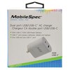 Mobilespec USB Wall Outlet Charger, White MBS01232 | Zoro