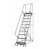 Ballymore 113" H Steel Stock Picking Rolling Ladder, 8 Steps, 450 lb ...