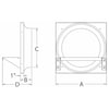 Dayton Exhaust Fan Venturi Frame, 40x40, Galv 10F480 | Zoro
